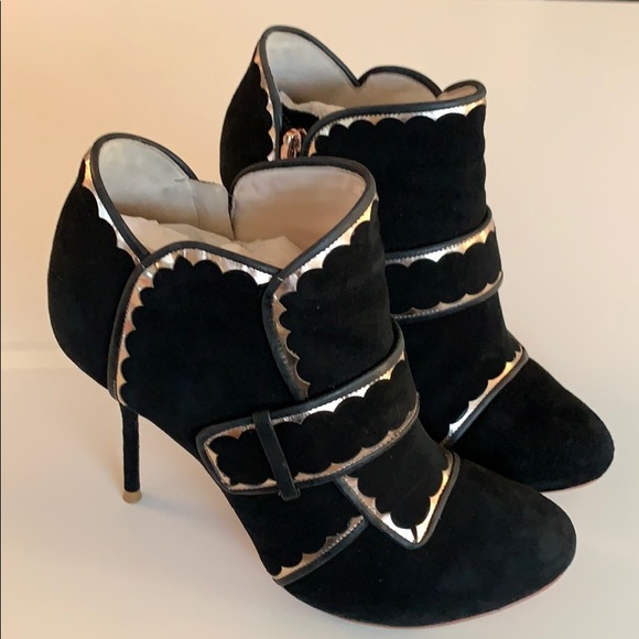 Sophia Webster | Shoes | Sophia Webster Booties Black Gold | Poshmark